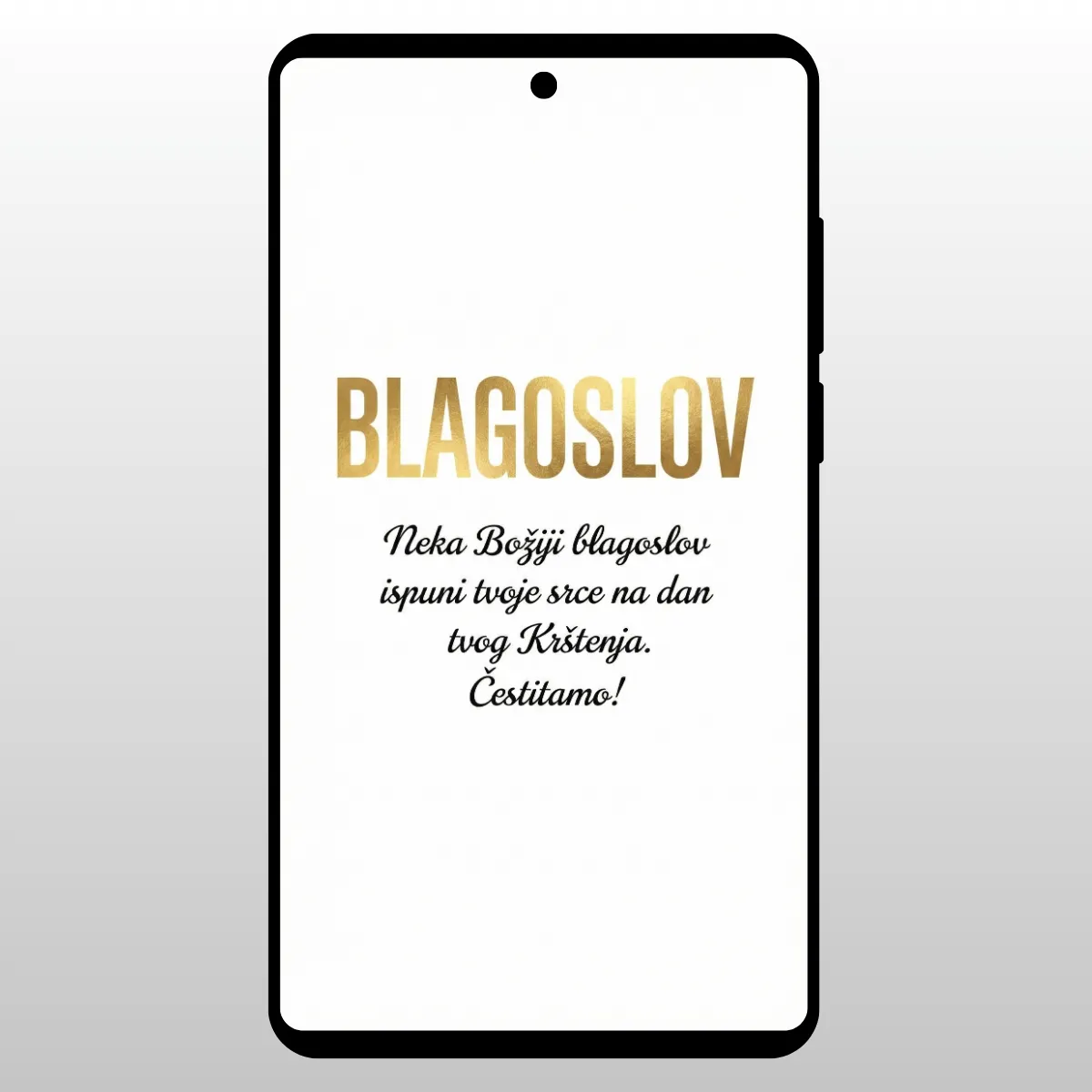 Čestitka za krštenje Zlatni Blagoslov - DigiSvet